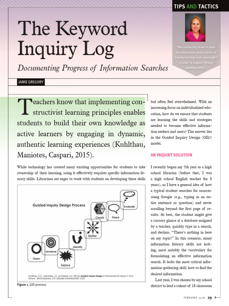 The Keyword Inquiry Log | PDF