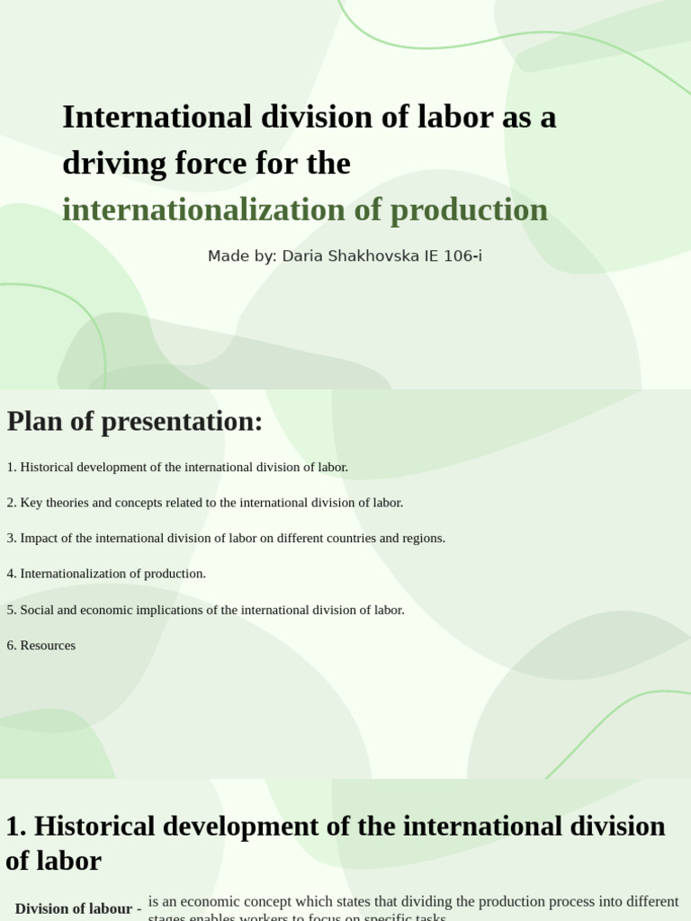 Division of Labor | PDF