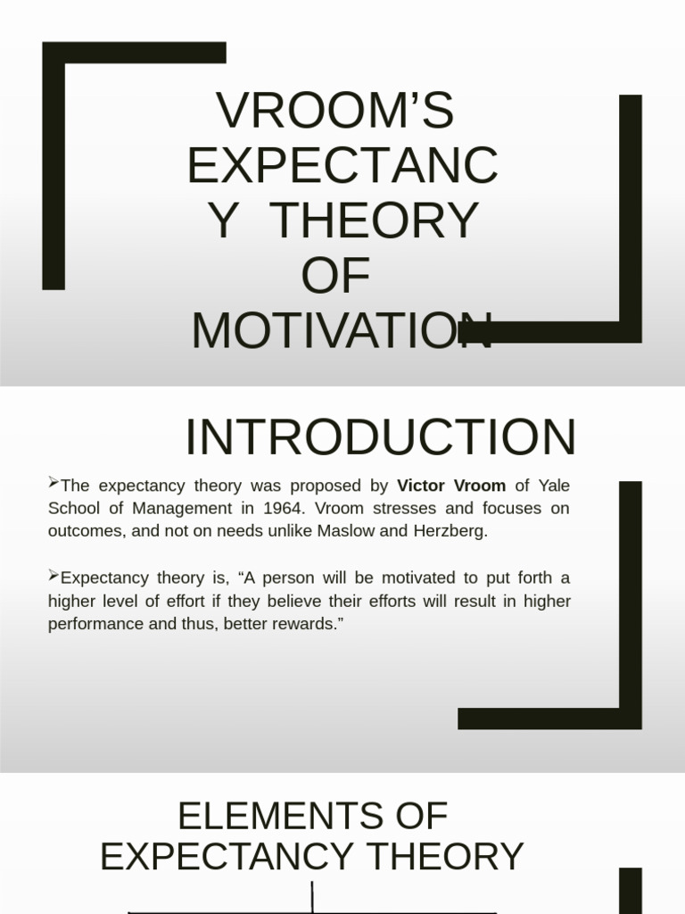 UNIT-4 V Rooms Excectancy Theory | PDF