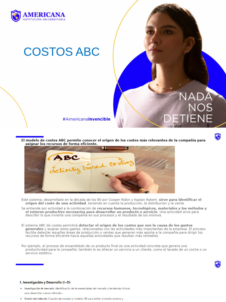 Costos ABC. Teoria y Actividad en Clase | PDF