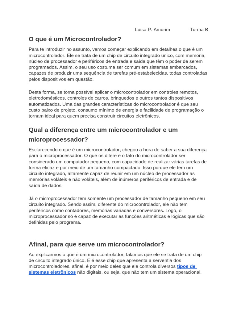 Microcontrolador Lua | PDF