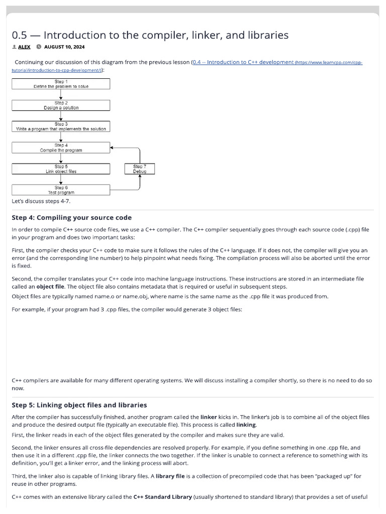 5 Introduction To The Compiler Linker and Libraries | PDF