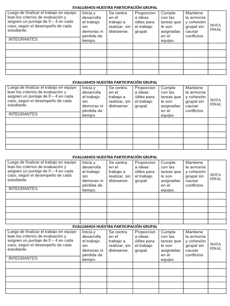 Evaluacion Grupal | PDF