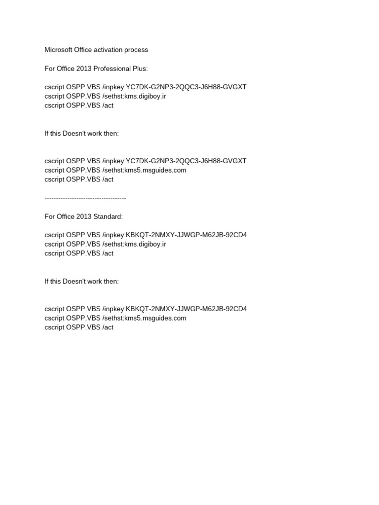 Activation Microsoft Office | PDF