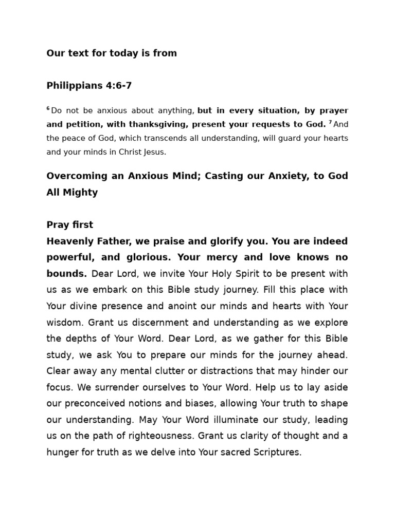 morning devotion | PDF