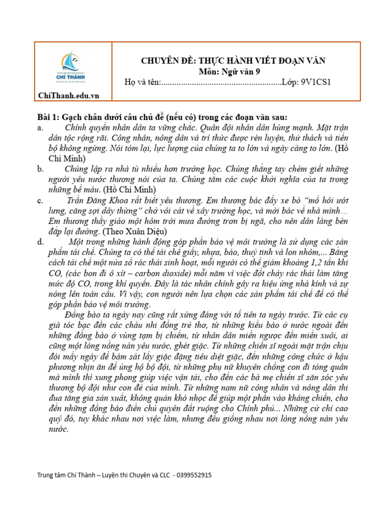 PBT Cac kieu doan van | PDF