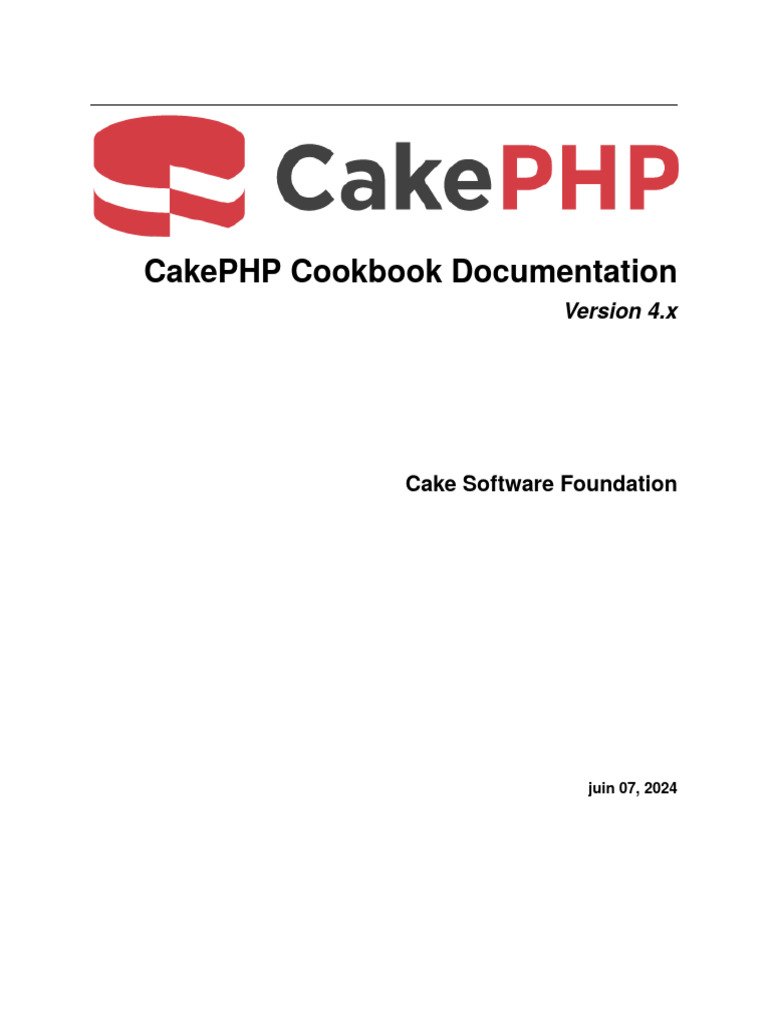 Cake Php Cookbook | PDF