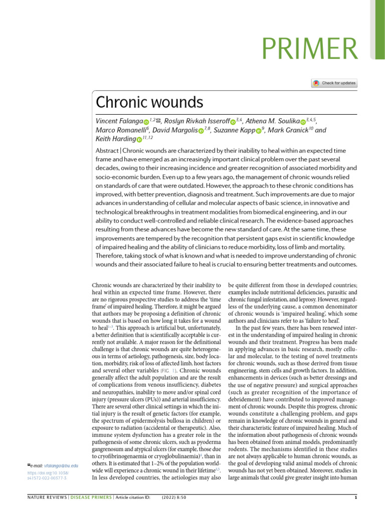 Chronic Wounds | PDF