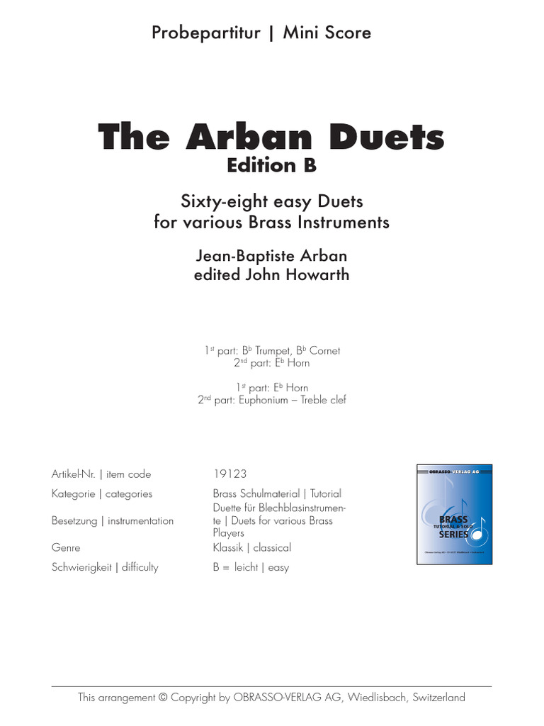 Score 19123 The Arban Duets B | PDF
