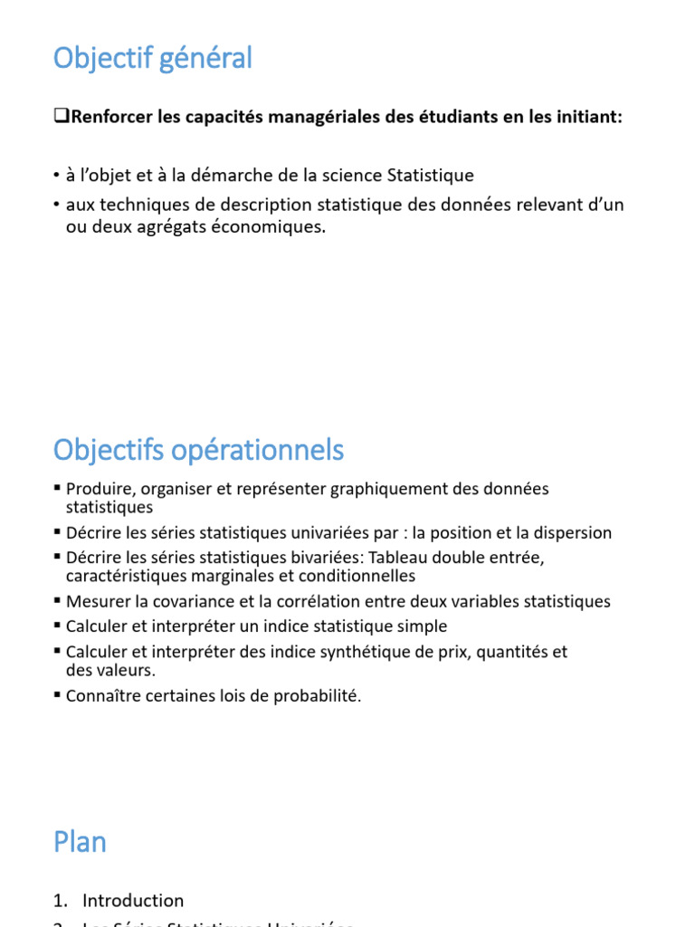 Cours Analyse Quantitative - Chapitres 1&2 | PDF