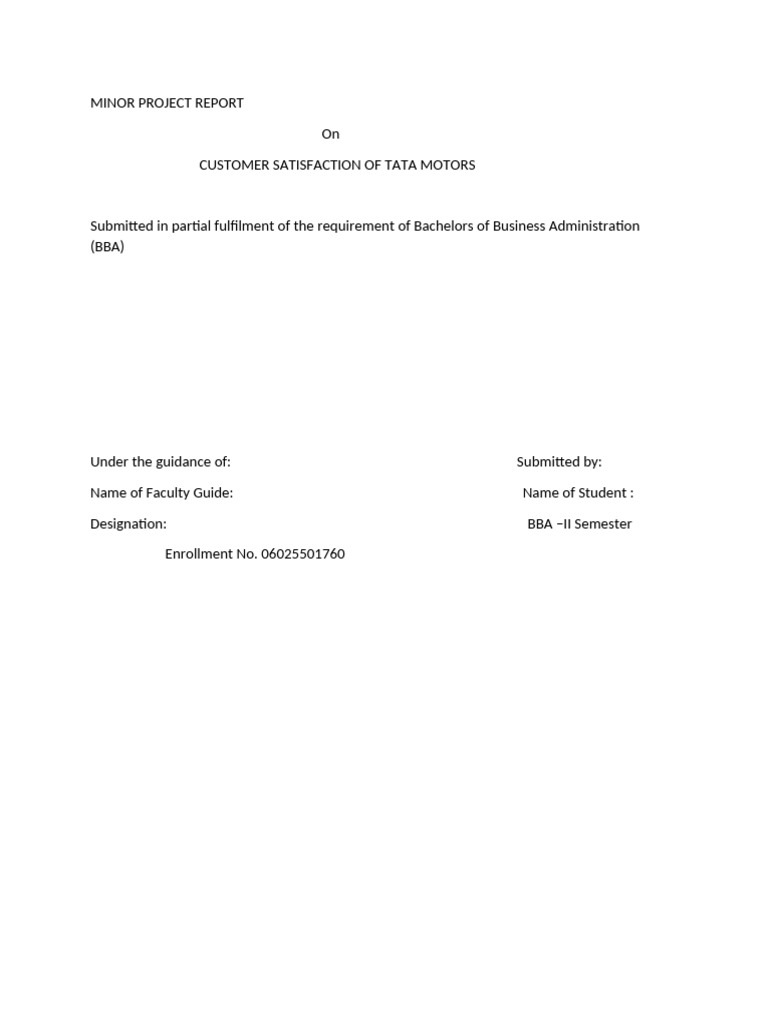 MINOR PROJECT REPORT | PDF