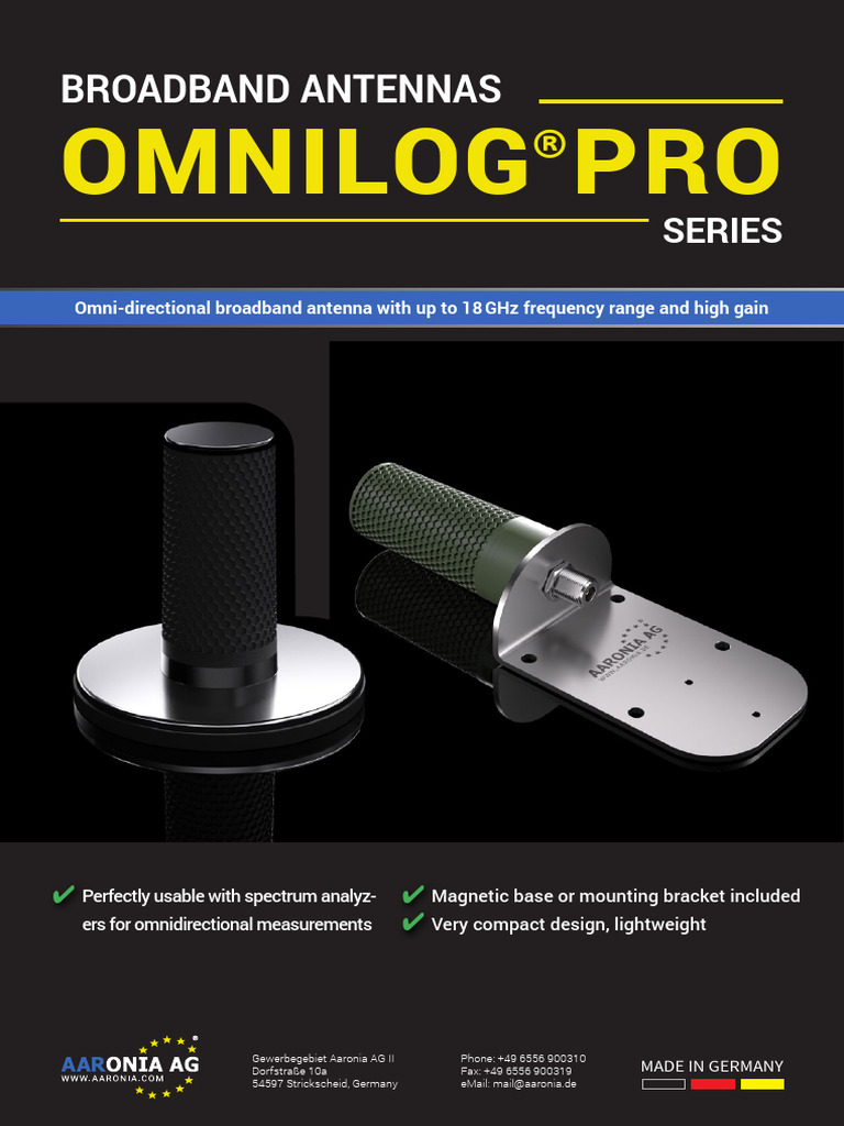 Aaronia_OmniLOG_PRO_Antenna | PDF