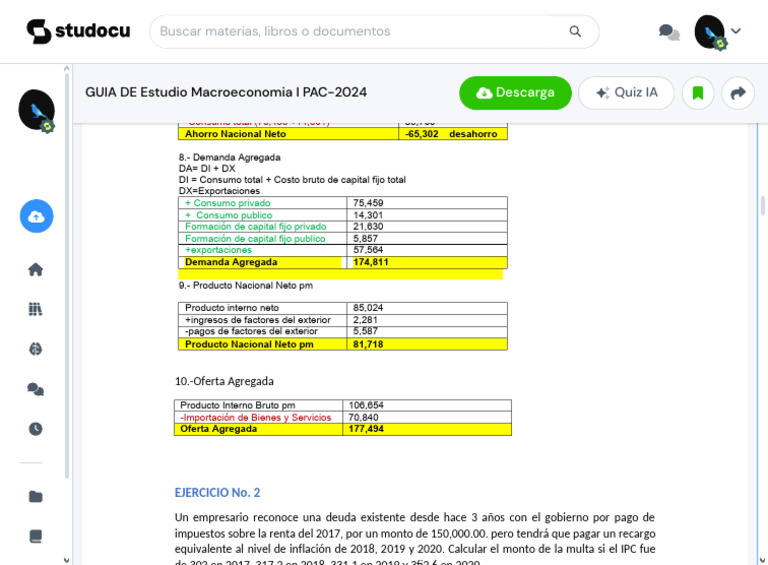 GUIA DE Estudio Macroeconomia I PAC-2024 - UNIVERSIDAD NACIONAL AUTONOMA DE HONDURAS TEMA_ GUIA ...