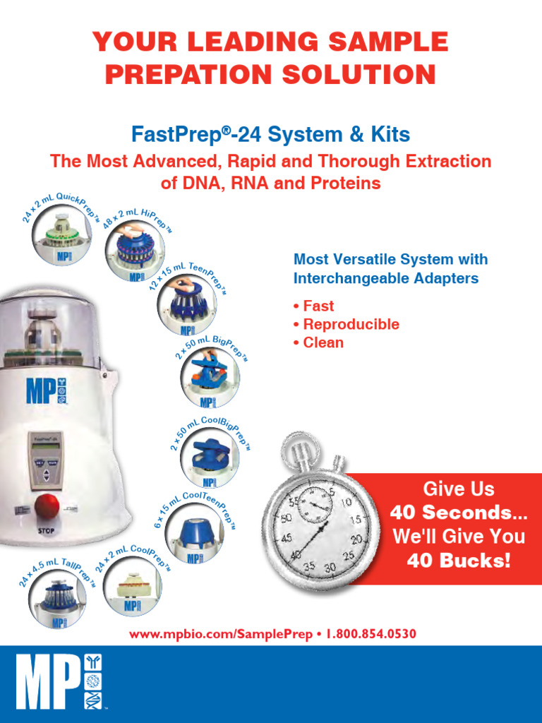 MP Biomedicals - FastPrep-24 Brochure | PDF