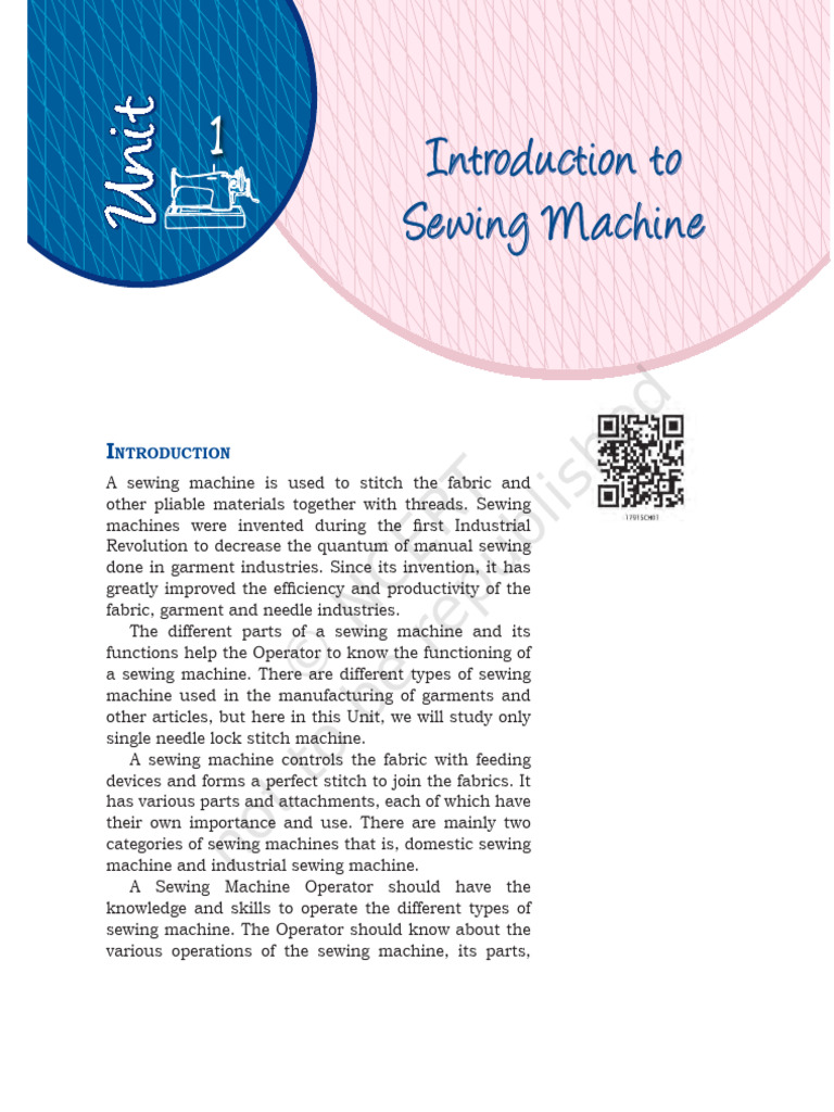 Introduction To Sewing | PDF