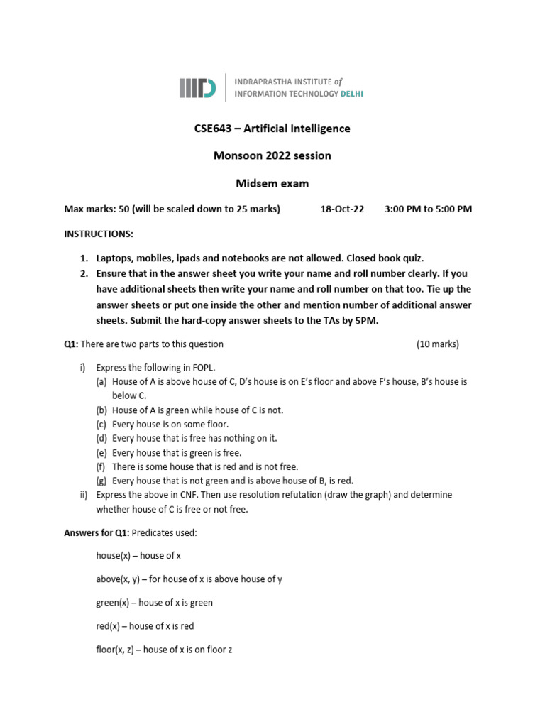 Midsem Answers | PDF