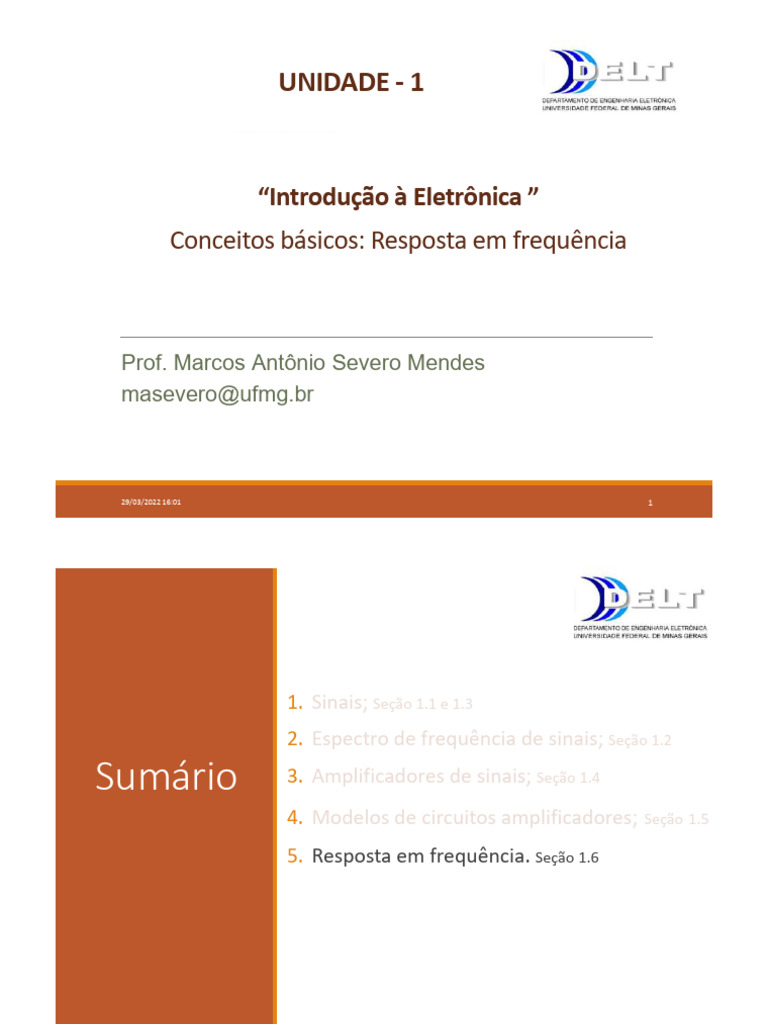 1.3 Conceitos Basicos - Resposta em Frequência | PDF