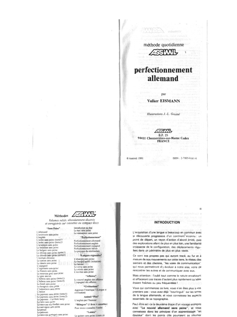 Assimil Perfectionnement Allemand | PDF