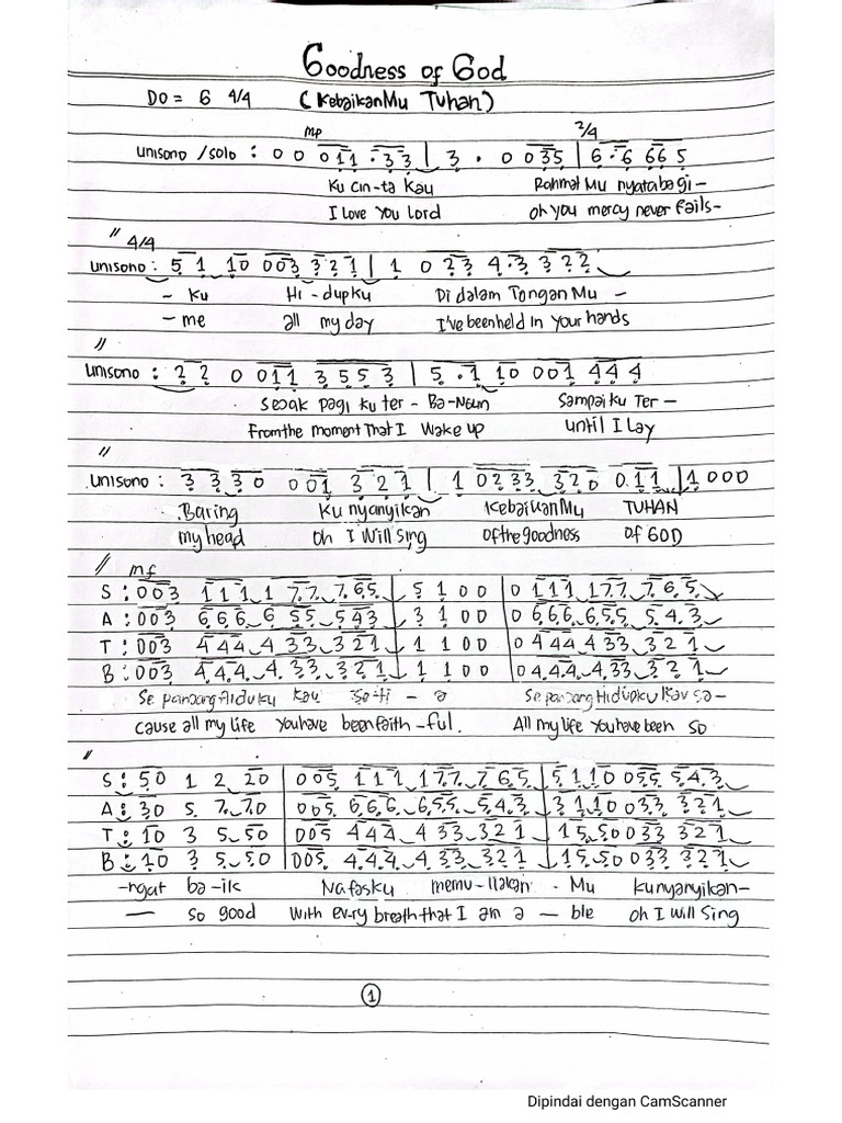 Goodness of God | PDF