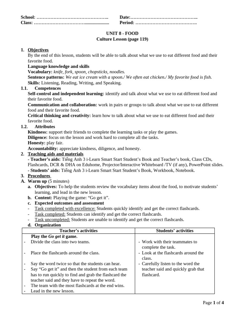 Unit 8 - Lesson 4 - Culture - Page 119 | PDF