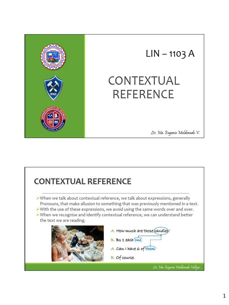 Contextual Reference | PDF
