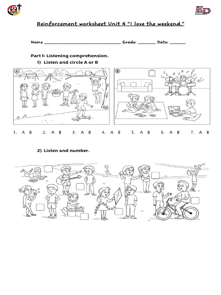 3rd Grade Unit 4 Worksheet | PDF