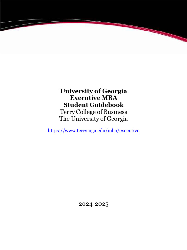 uga-terry-executive-mba-student-guidebook | PDF