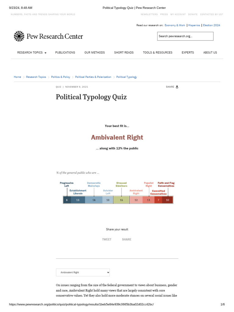 Political Typology Quiz _ Pew Research Center | PDF