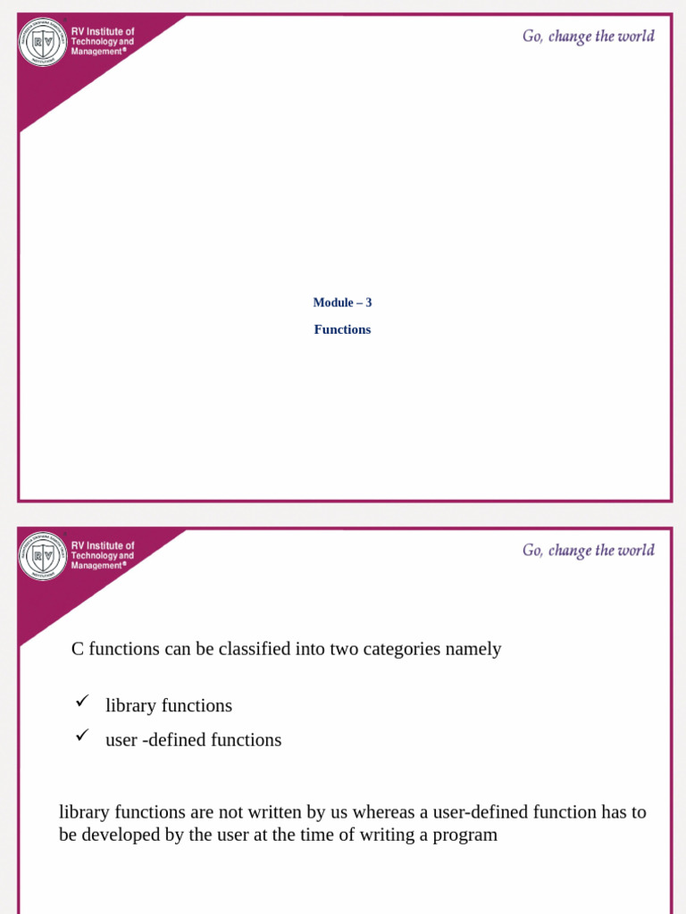 Module 3.1 (Functions) Updated | PDF