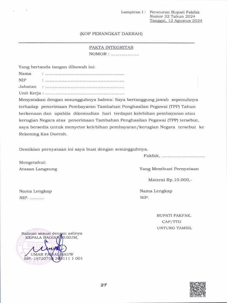 LAMPIRAN LAPORAN TPP 2024 | PDF