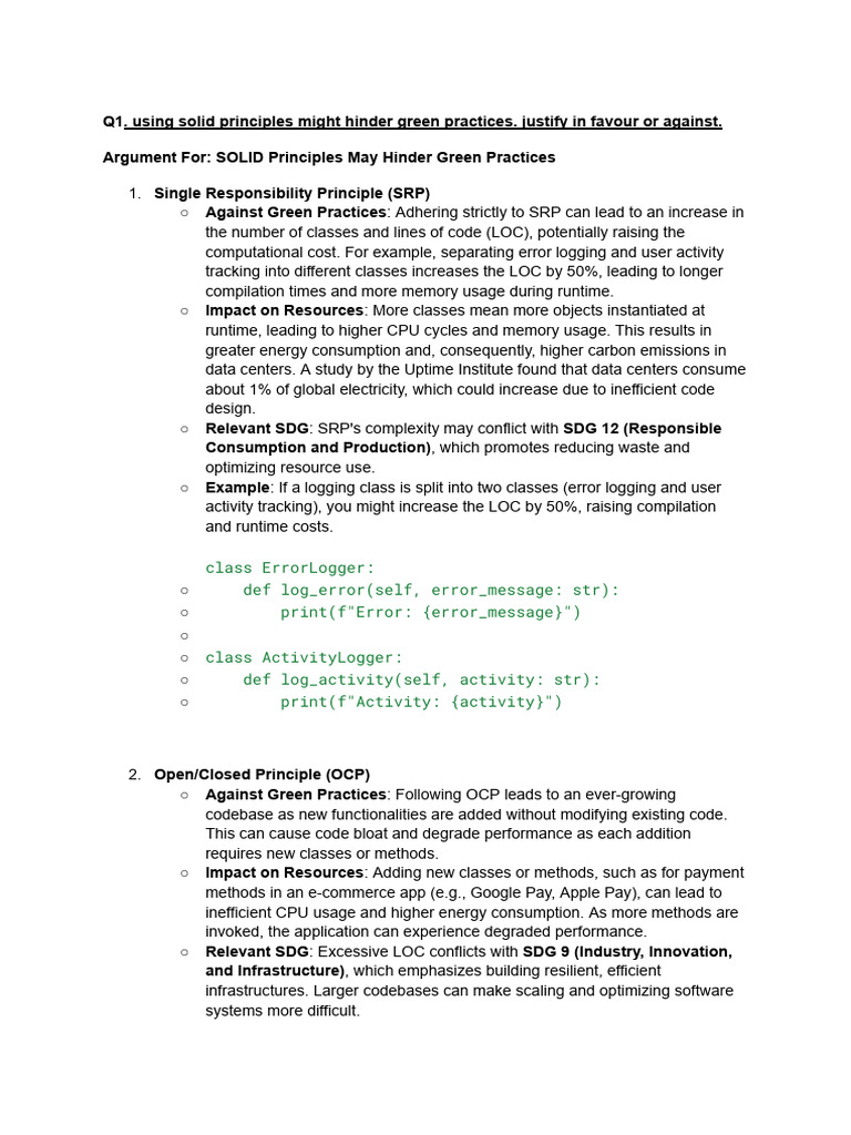 Solid Principles Mid Term | PDF
