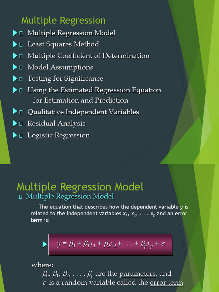 Multiple Regression | PDF