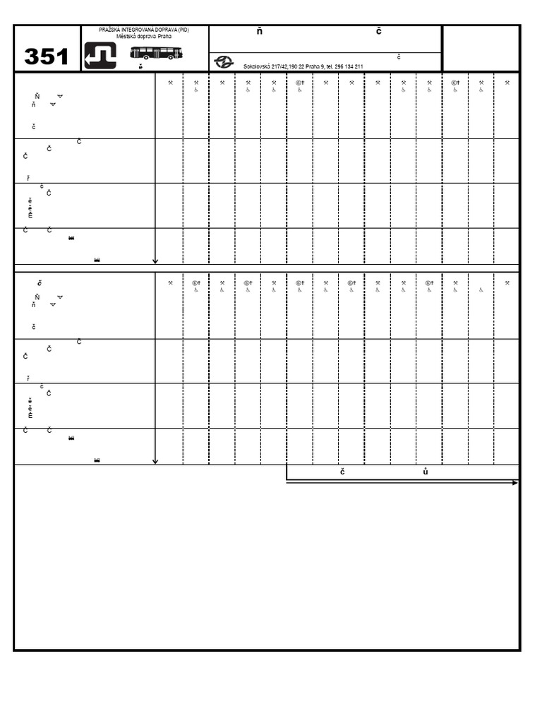 Linka 351 | PDF | Prague | Public Transport