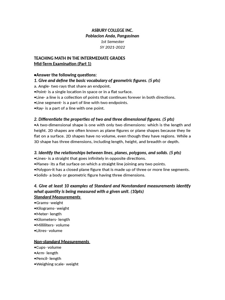 Exam Math | PDF