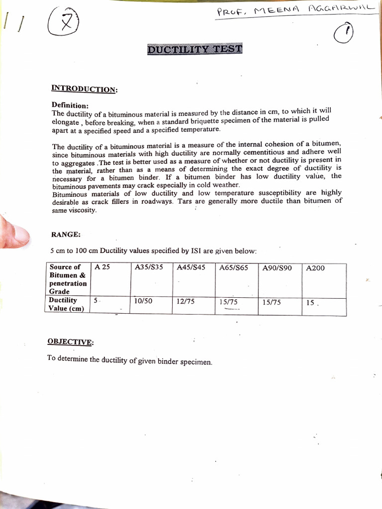 Ductility Test TPT | PDF