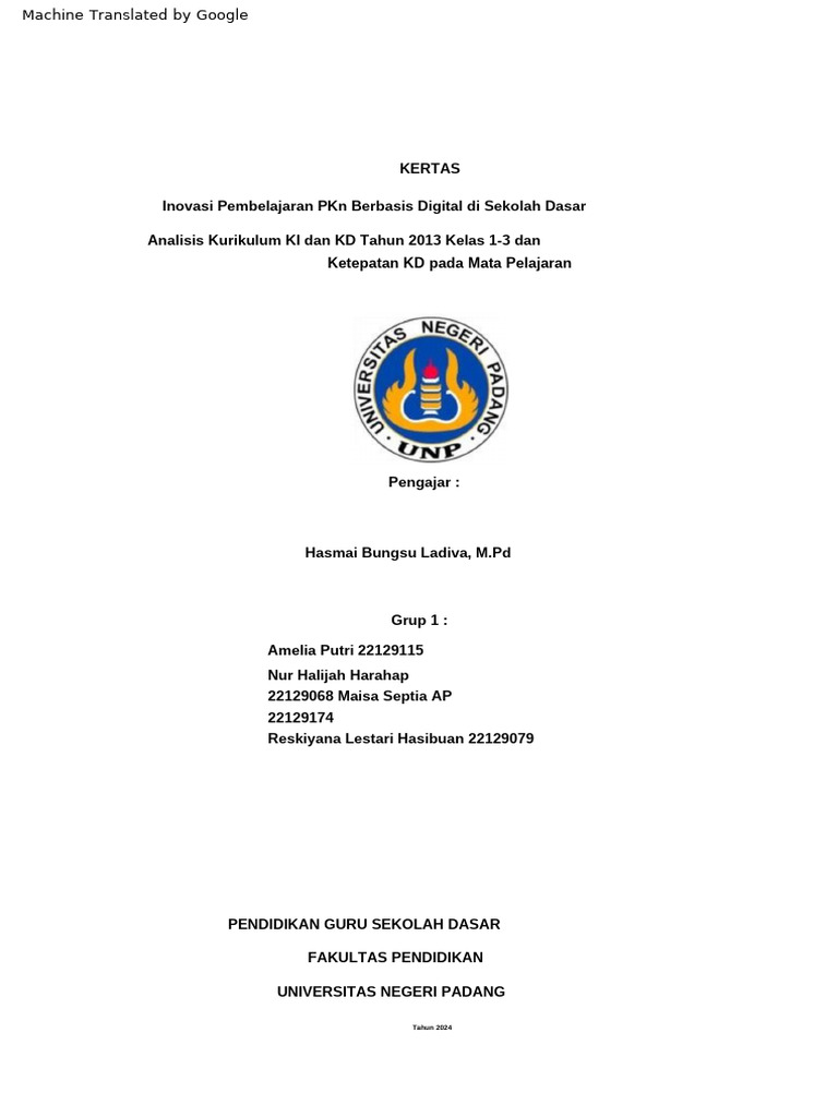 MAKLAH KLP 1 PKN | PDF