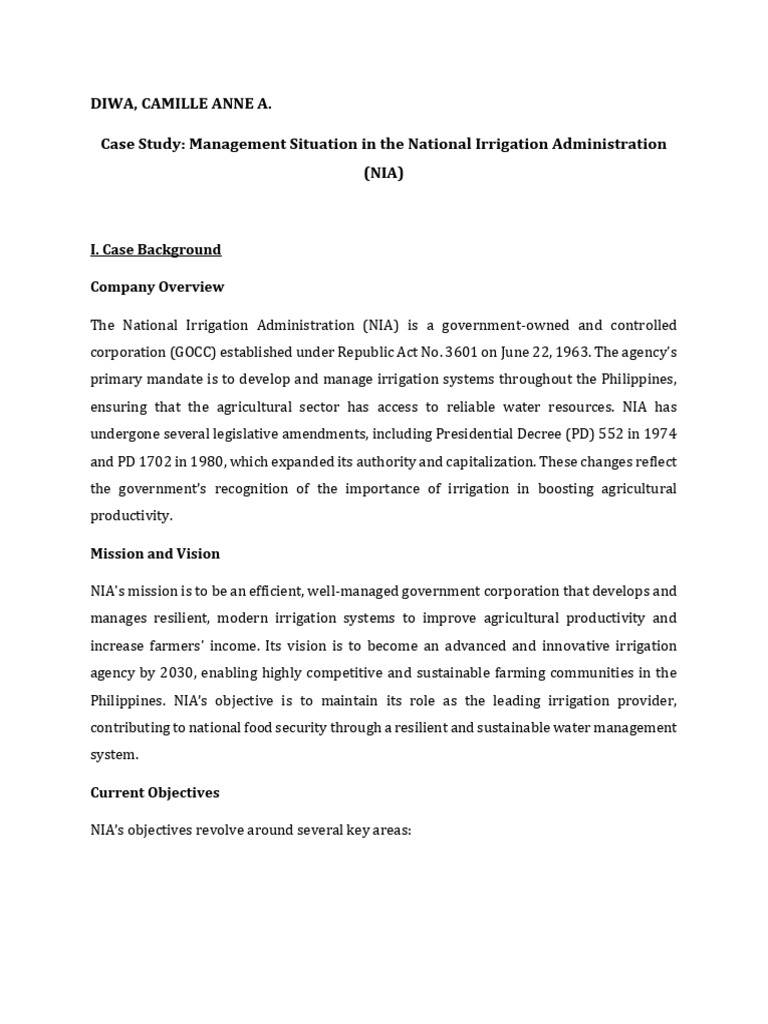 Case Study - Diwa, Camille Anne | PDF | Public–Private Partnership ...
