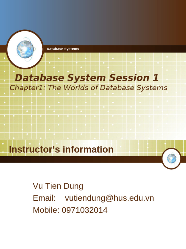 1 - Chapter 1 - The Worlds of Database Systems | PDF