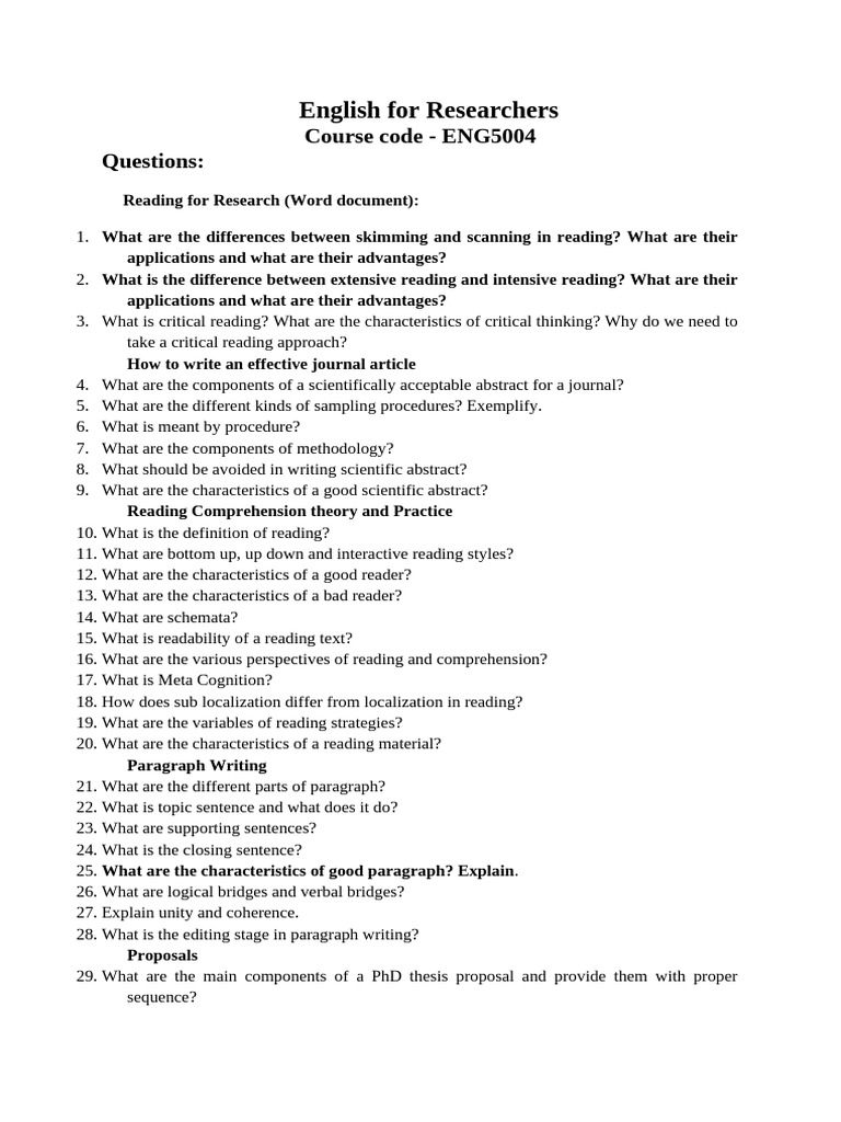 English For Researhers, Gist | PDF