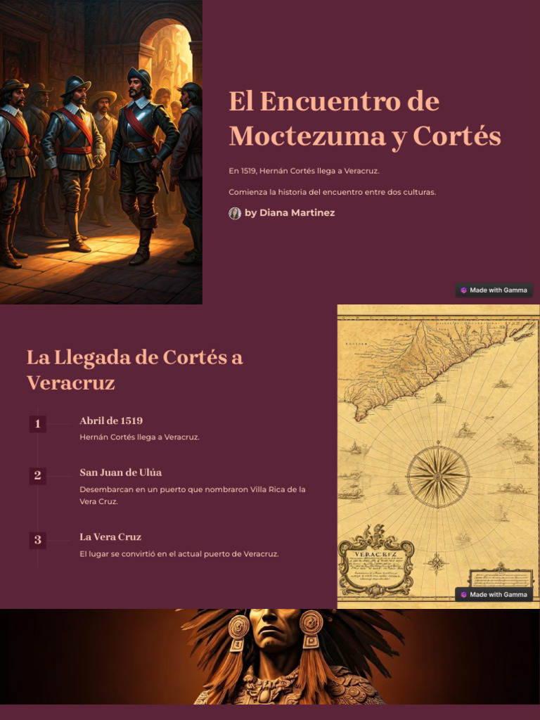 El Encuentro de Moctezuma y Cortes | PDF