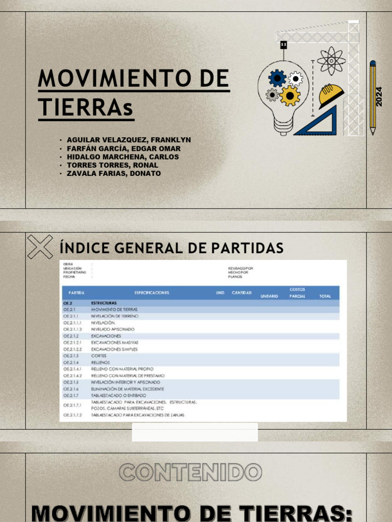 Guía de Movimiento de Tierras 2024 | PDF | Fundación (Ingeniería) | Volumen
