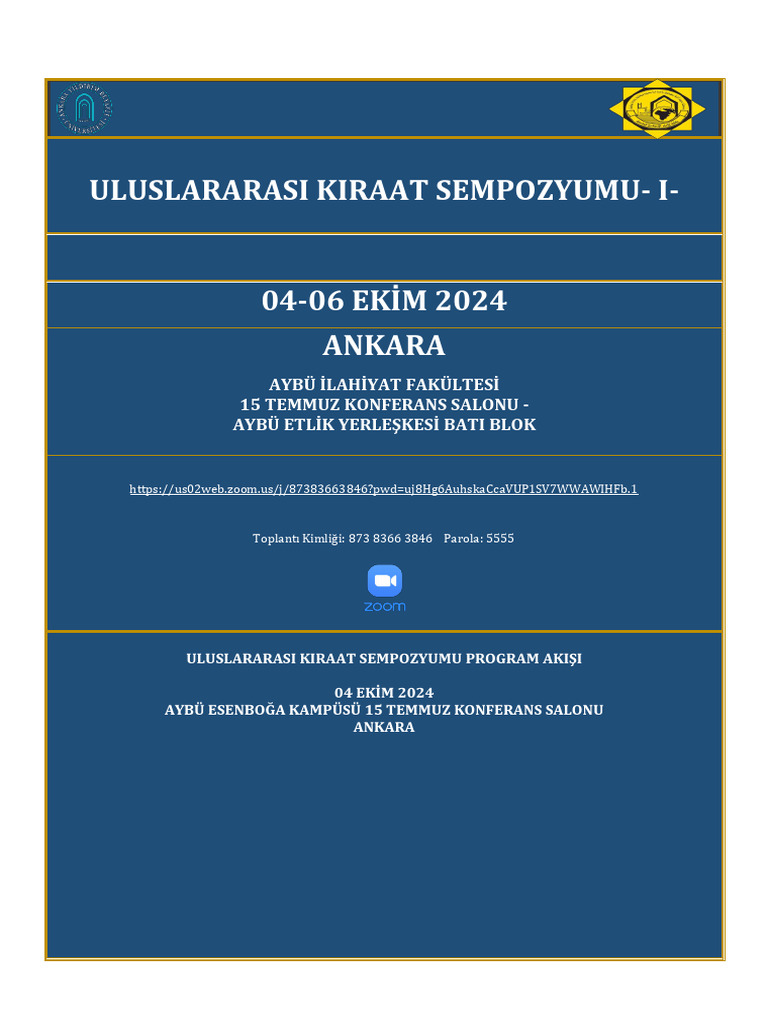 KIRAAT SEMPOZYUMU PROGRAMI SON (02.10. 2024) Docx03.10.2024 | PDF