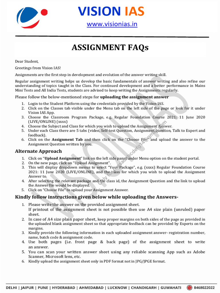 78098 Classroom 0 Assignment FAQs | PDF