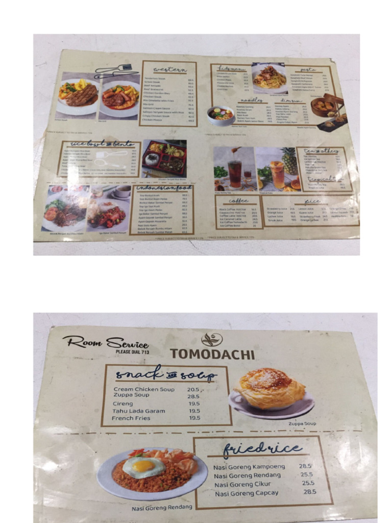 Menu Tomodachi | PDF