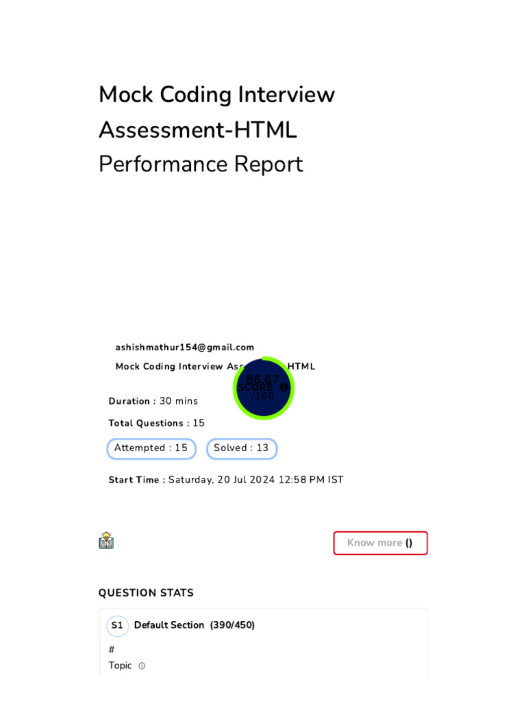 Interview Bit HTML Mock Test | PDF