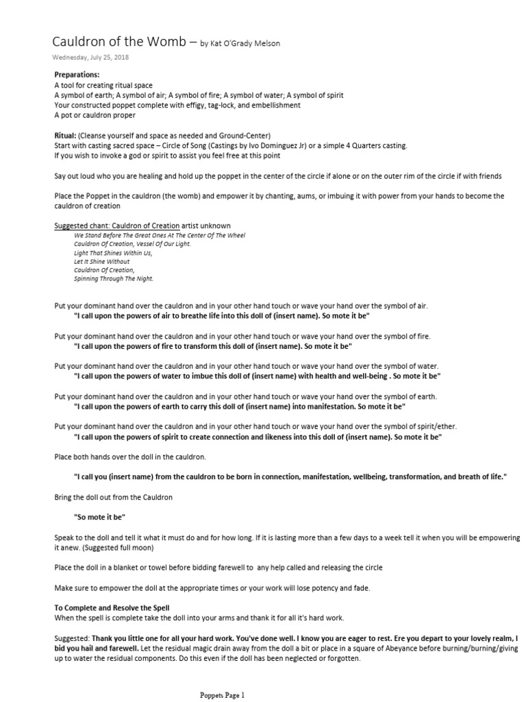 Cauldron of The Womb | PDF