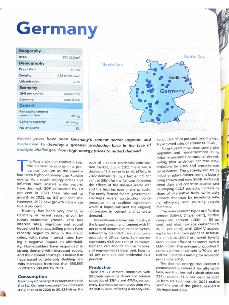 Germany Cement Market | PDF