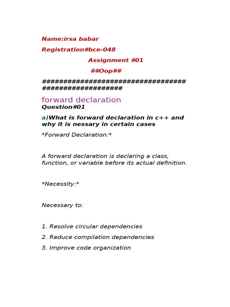 Irsa 048 Oop Assigment | PDF