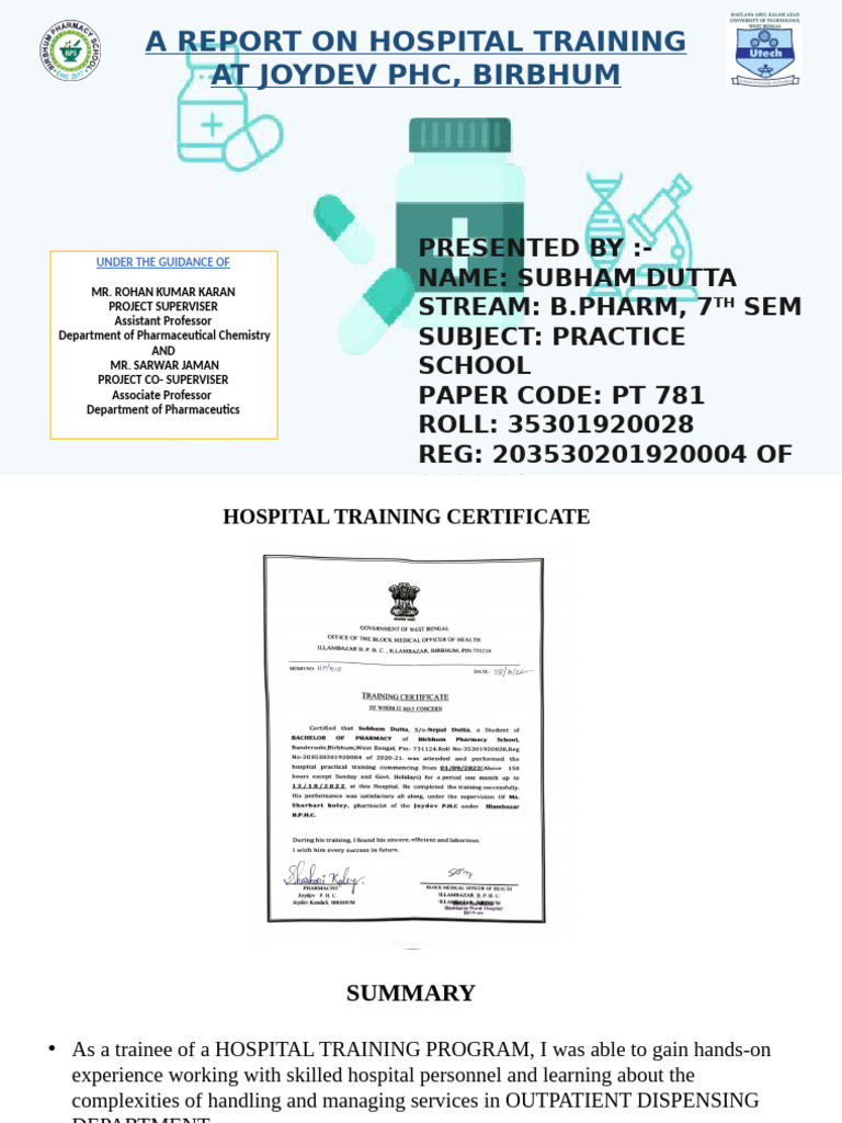 Subham Dutta PPT Practice School | PDF