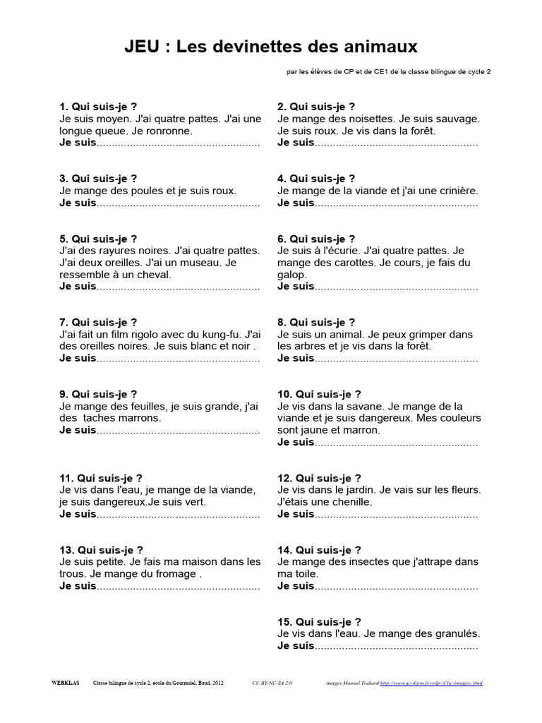 devinettes_des_animaux | PDF